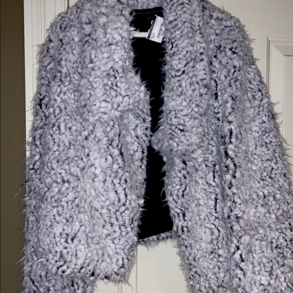 Jackets & Coats | Grayblack Jacket Furry Never Worn Large | Poshmark